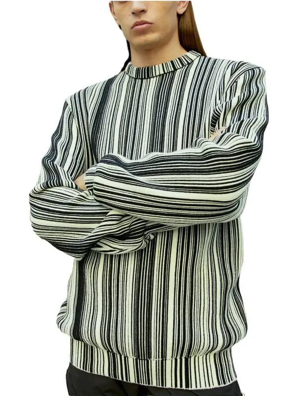 VTMNTS Striped Knit Sweater - Green