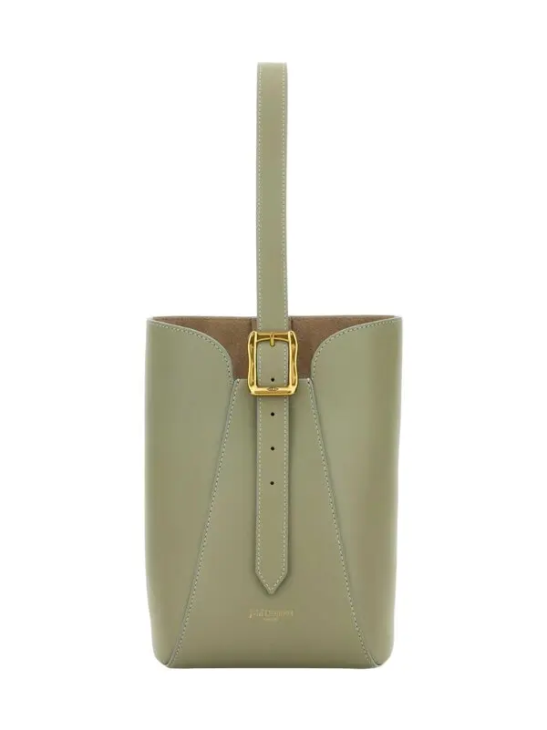 JM DAVIDSON Nano Quiver Buckle Leather Bucket Bag - Nude