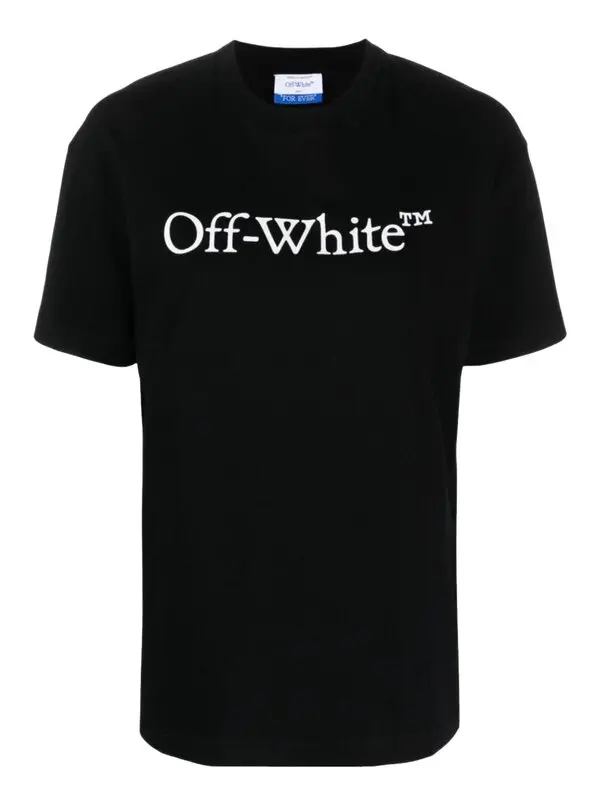 Off-White Bookish Crewneck Straight Hem T-shirt - Black