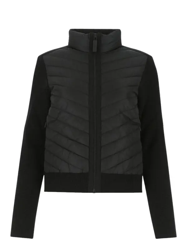 Canada Goose Padded Cardigan With Logo Patch - Black