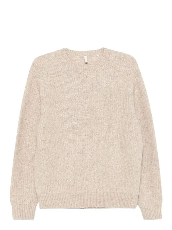 SUNFLOWER Crewneck Long-sleeved Sweater - Light Beige