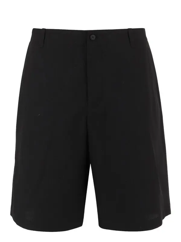 Jacquemus Pleat Detailed Shorts - Black