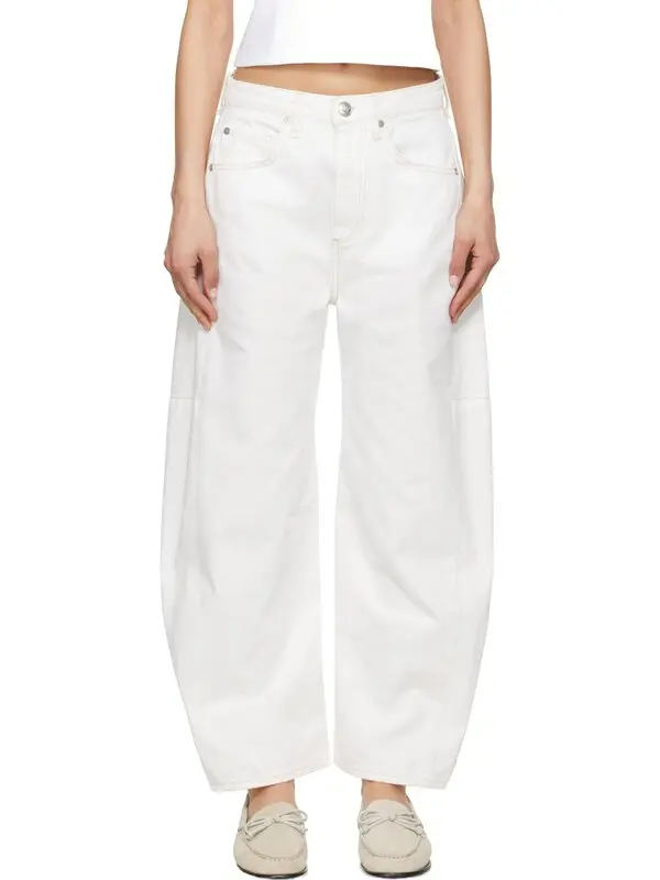 Rag & Bone Denim Shorts With Belt Loops - White