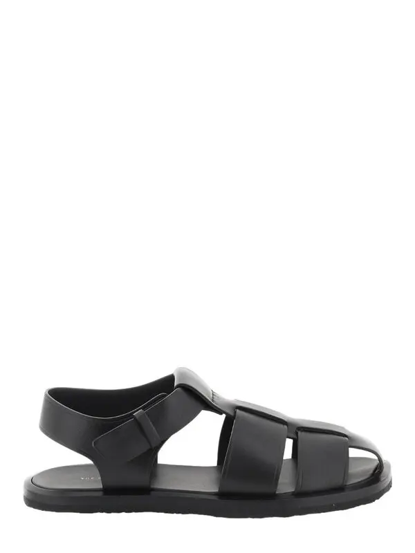 THE ROW Fisherman Sandals - Black
