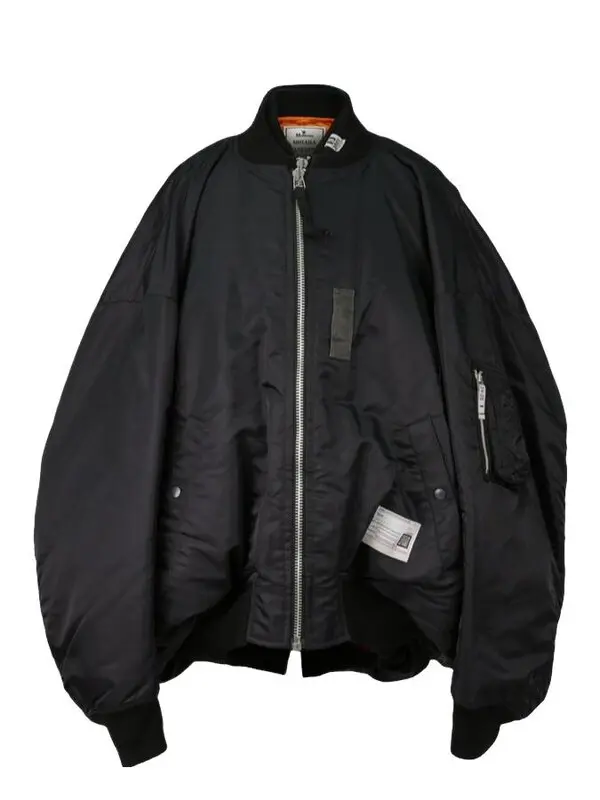 Mihara Yasuhiro Double Layered Zipped Flight Jacket - Black