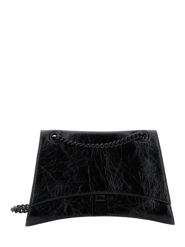 Balenciaga Crush Chain Crossbody Bag - Black