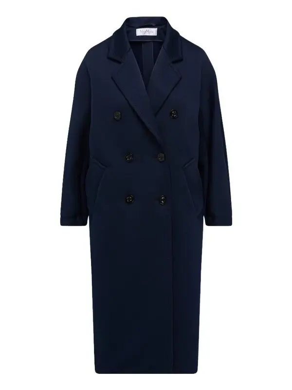 Max Mara Double-breasted Coat - Dark Blue