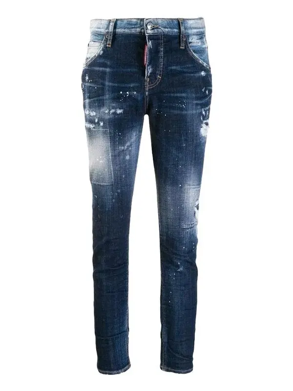 Dsquared2 Distressed Skinny Jeans - Blue