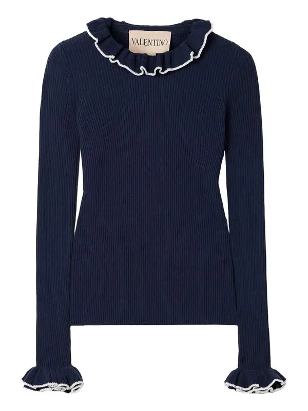Valentino Garavani Long-sleeved Knitwear - Black