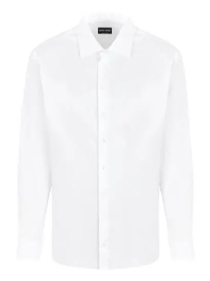 Giorgio Armani Long Sleeved Classic Shirt - White