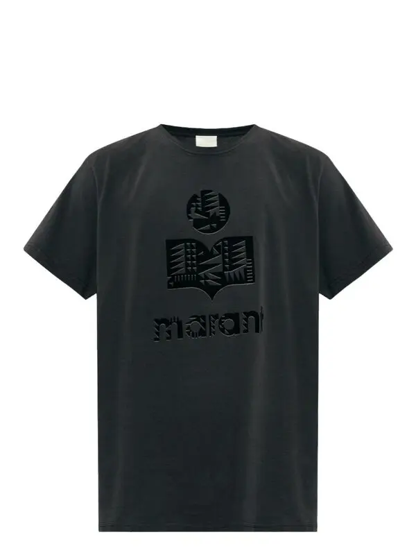 Isabel Marant Étoile Zafferh Logo Printed T-shirt - Black