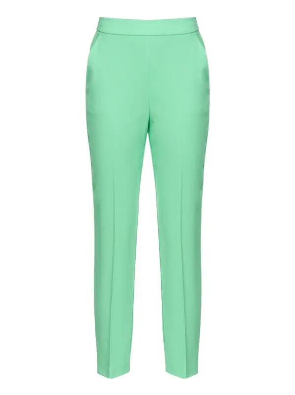 Pinko Concealed Zipped Tapered-leg Trousers - Green