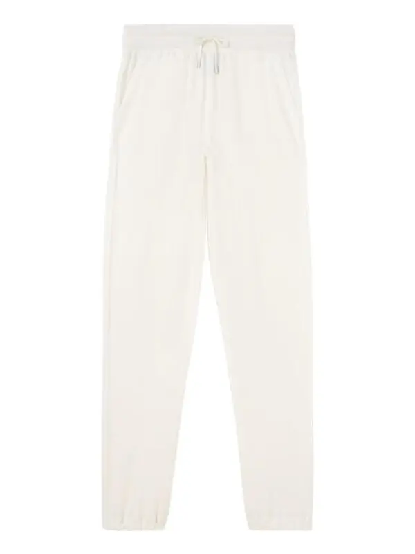 Loro Piana Straight-leg Knitted Trousers With Drawstring - Titanium White