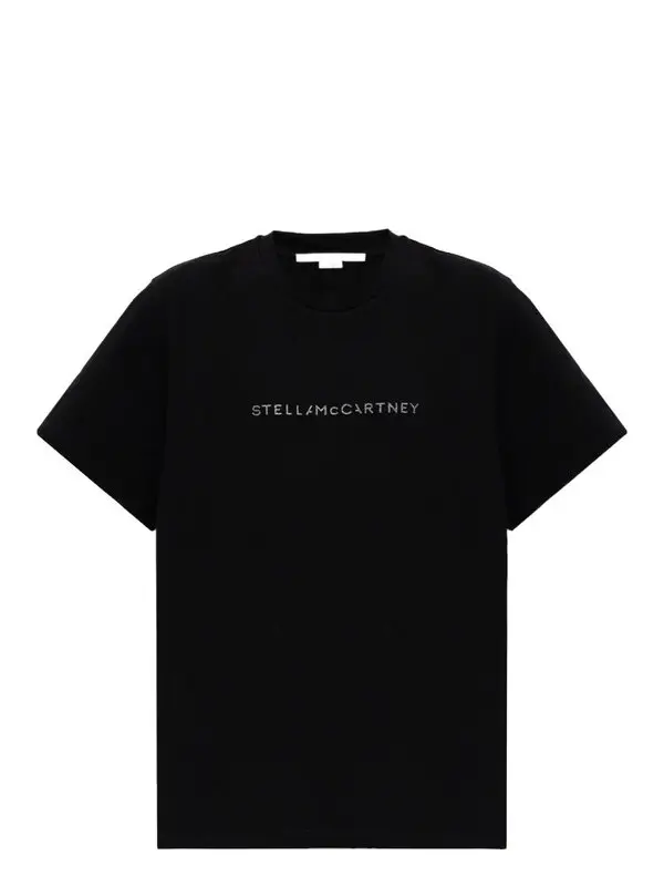 Stella McCartney Logo Printed Crewneck T-shirt - Black