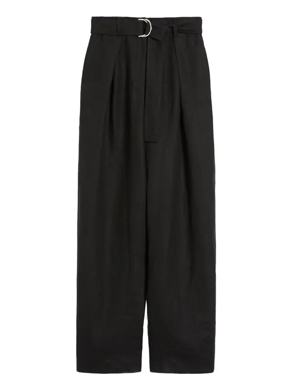 Max Mara S Jane Belted Wide Leg Pants - Black