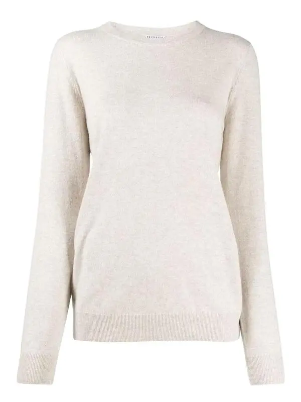 Brunello Cucinelli Crewneck Knitted Jumper - White