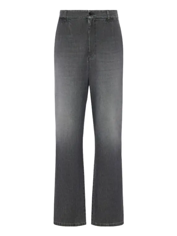 MAISON MARGIELA Washed Effect Wide-leg Jeans - Black