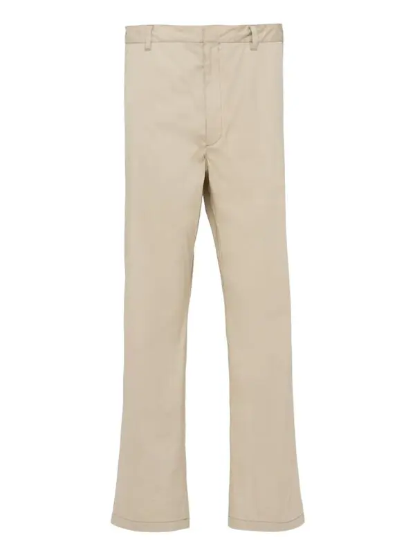 Prada Stretch Poplin Wide Leg Pants - Rope Ash