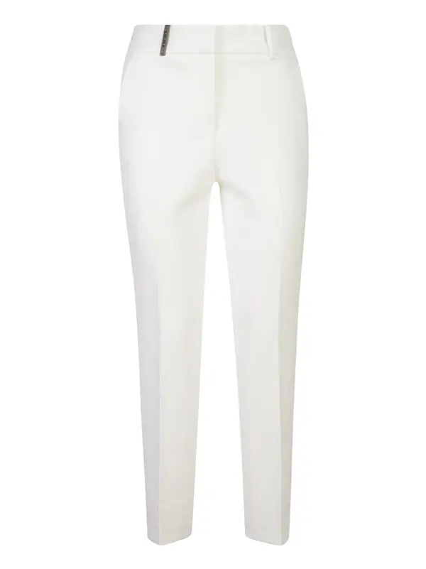 Peserico Slim Tailored Pants - White