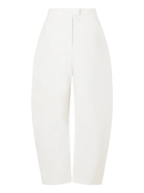 RÓHE Cotton Wide-leg Trousers - White