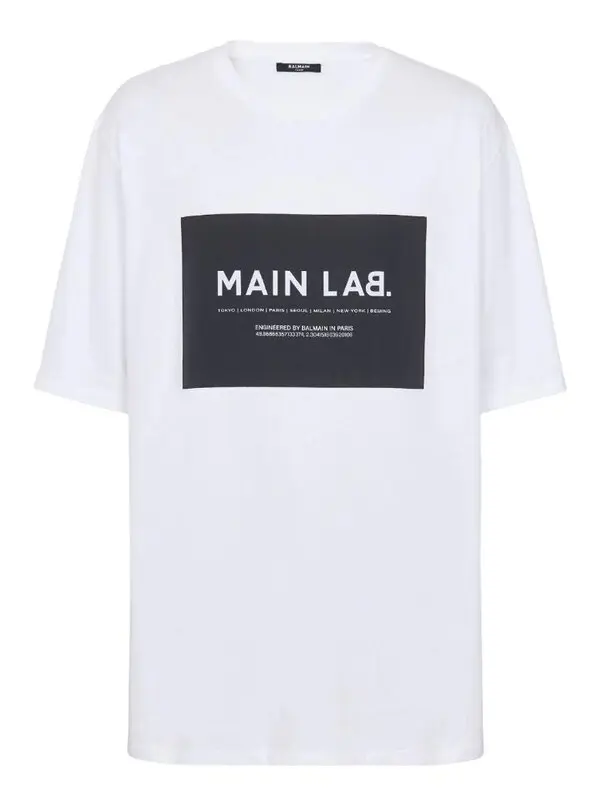 Balmain Logo Detailed Crewneck T-shirt - White