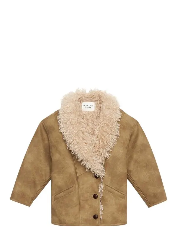 Isabel Marant Étoile Clea Shearling Coat - Taupe