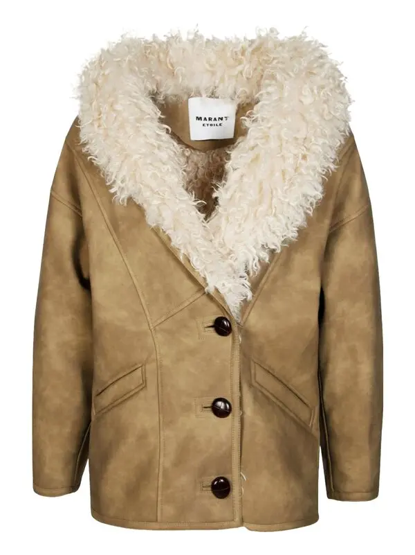 Isabel Marant Étoile Shearling Coat - Taupe