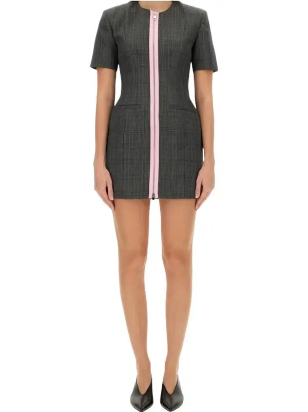 MSGM Zip-up Mini Dress - Black