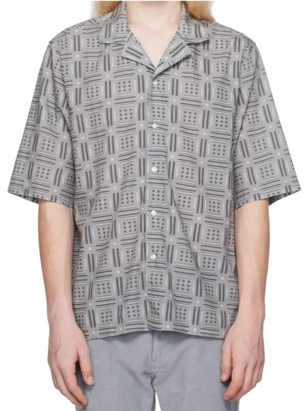 Officine Générale Patterned Shirt - Gray