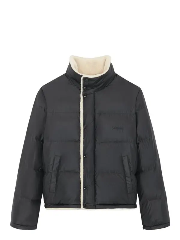 Saint Laurent Embroidered Puffer Jacket - Black