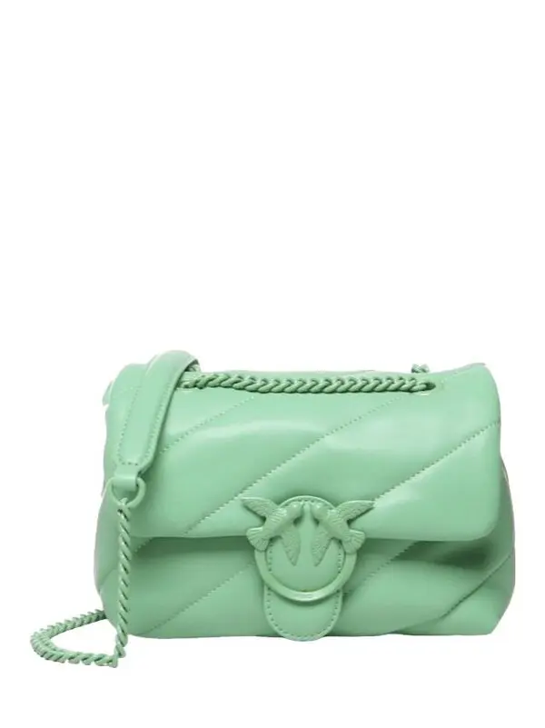 Pinko Love Bird Quilted Crossbody Bag - Green