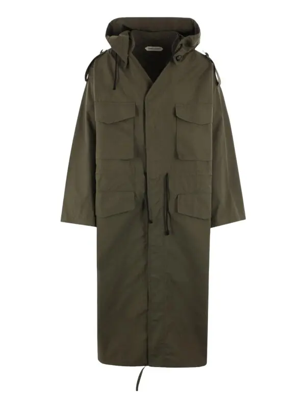 NAMACHEKO Multiple Pockets Long Sleeve Coat - Brown