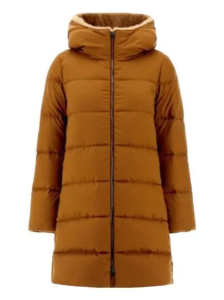 Herno Quilted Zipped Hooded Jacket - Brown