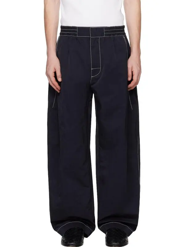 Bottega Veneta Straight-leg Jeans With Contrast Stitching - Black
