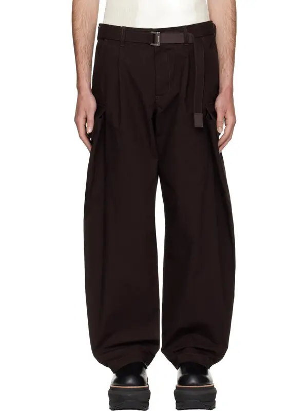 Sacai Cargo Straight-leg Trousers - Black