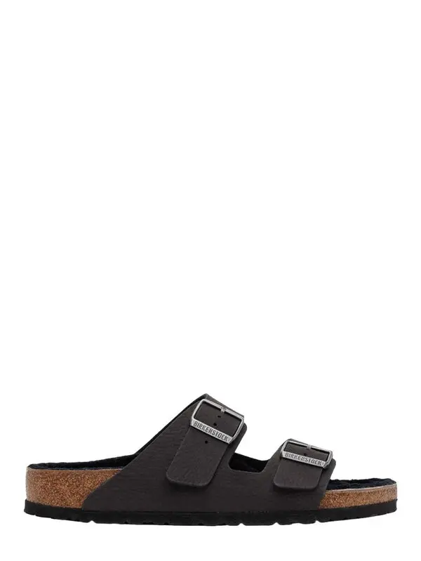 BIRKENSTOCK Pin Buckle Detail Slippers - Desert Dust Black