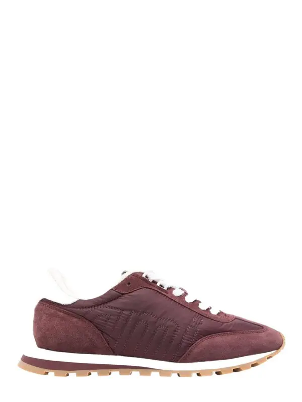 Ami Round Toe Low-top Sneakers - Red
