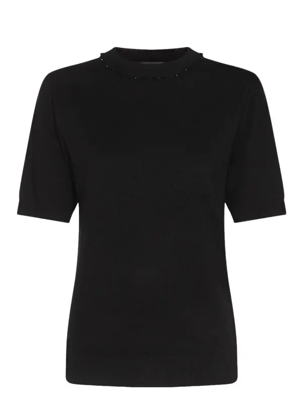 Fabiana Filippi Short Sleeved Jumper - Black