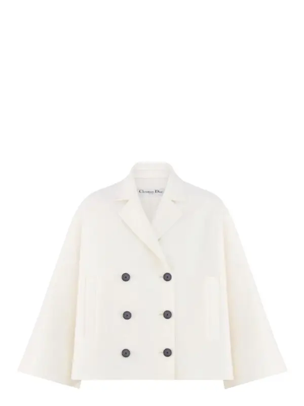 Dior Double Breasted Peacoat - White