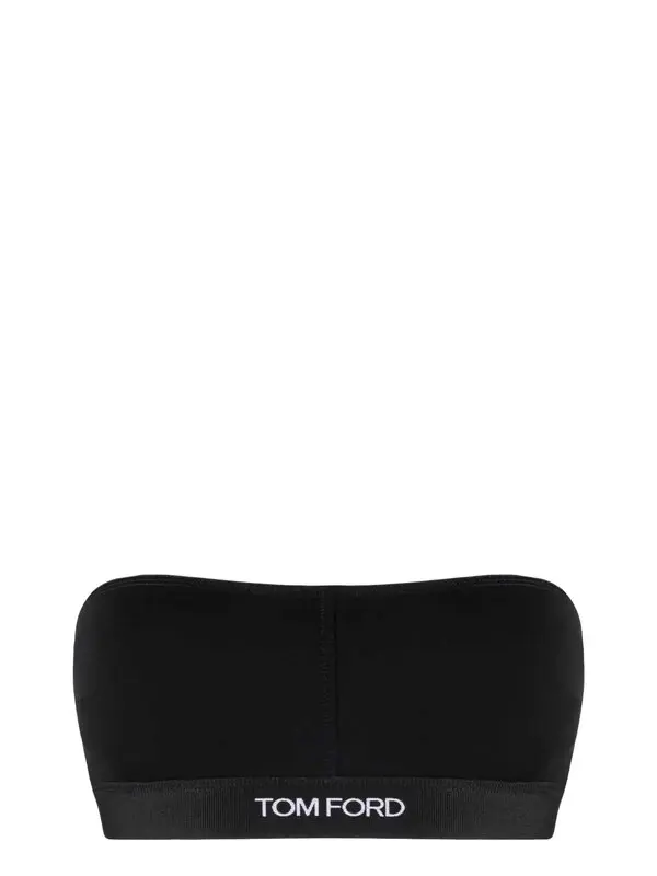TOM FORD Logo Bandeau Bra - Black
