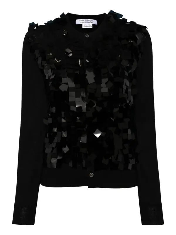 Comme Des Garçons Paillette Embellishment Cardigan - Black