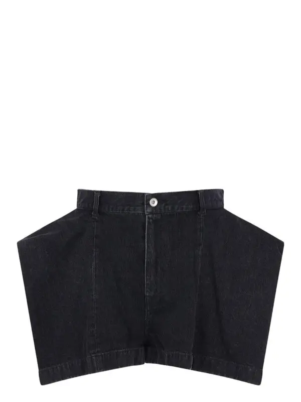 Sacai Mid-rise Denim Shorts - Black