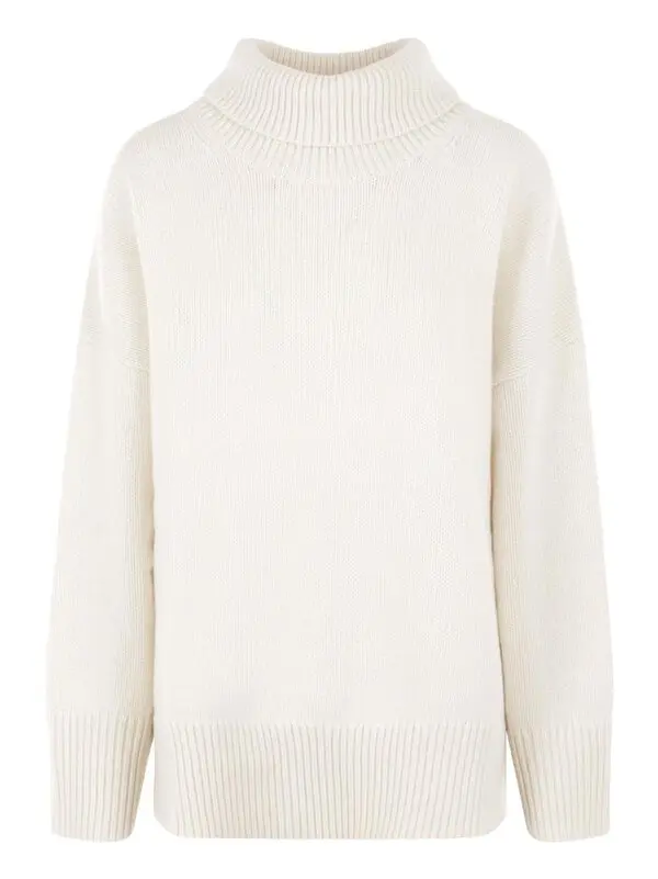 Chloé Roll Neck Knitted Jumper - White