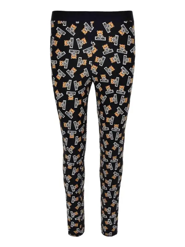 Moschino Bear Print Leggings - Black