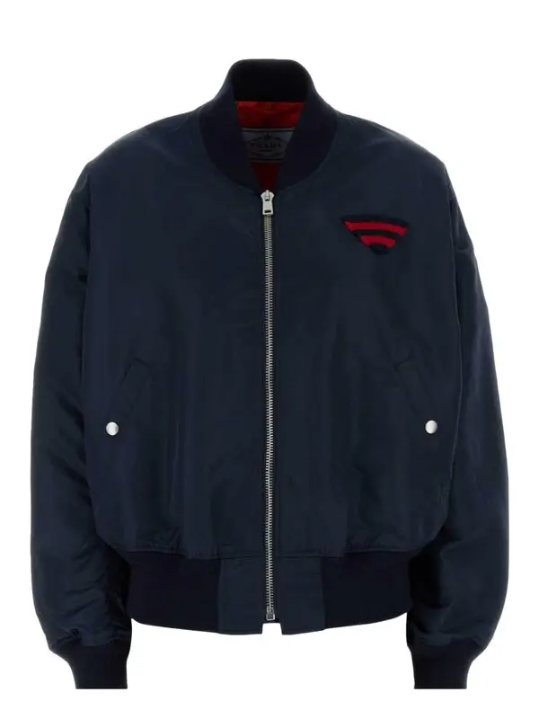 Prada Zip-up Bomber Jacket - Blue