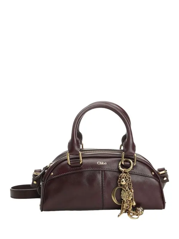 Chloé Small Bowling Bag - Bordeaux Red