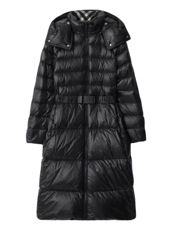 Burberry Down Puffer Coat With Detachable Hood - Black