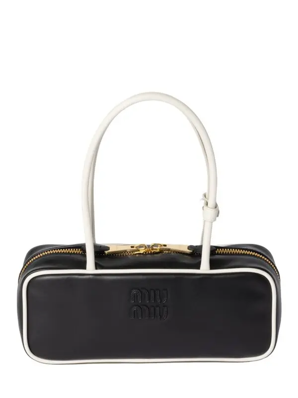Miu Miu Beau Zipped Tote Bag - Black/white