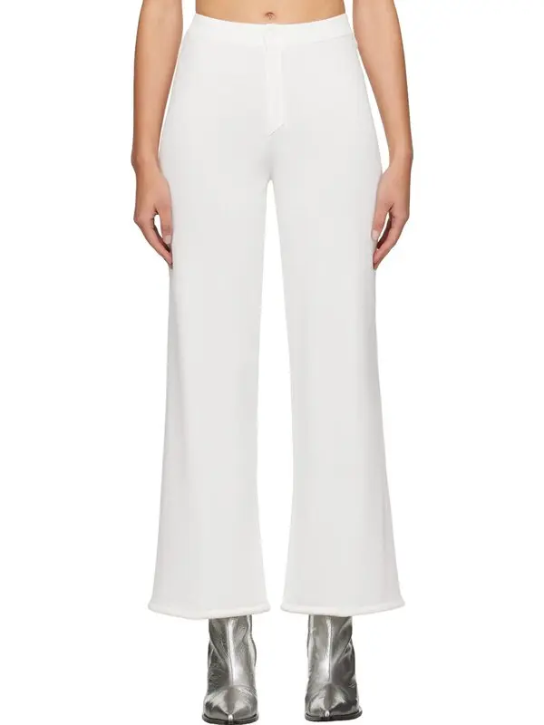 SIMONMILLER Rib Knit Wide-leg Trousers - White