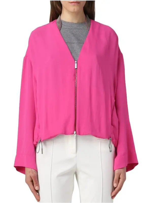 Fabiana Filippi Zip Cropped Jacket - Pink